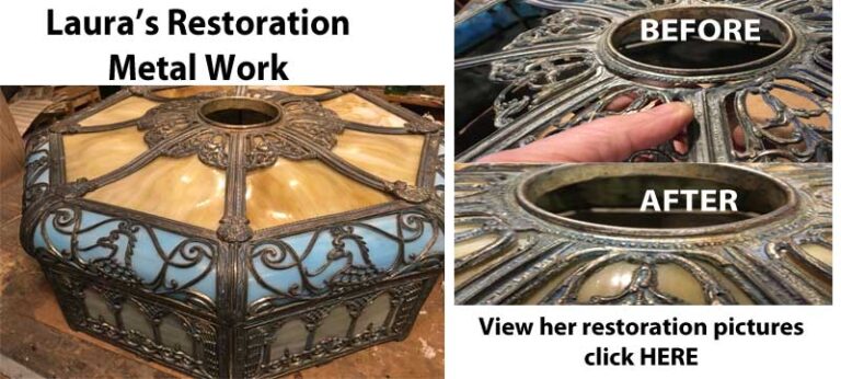 Professional replacement slag glass lamp panels